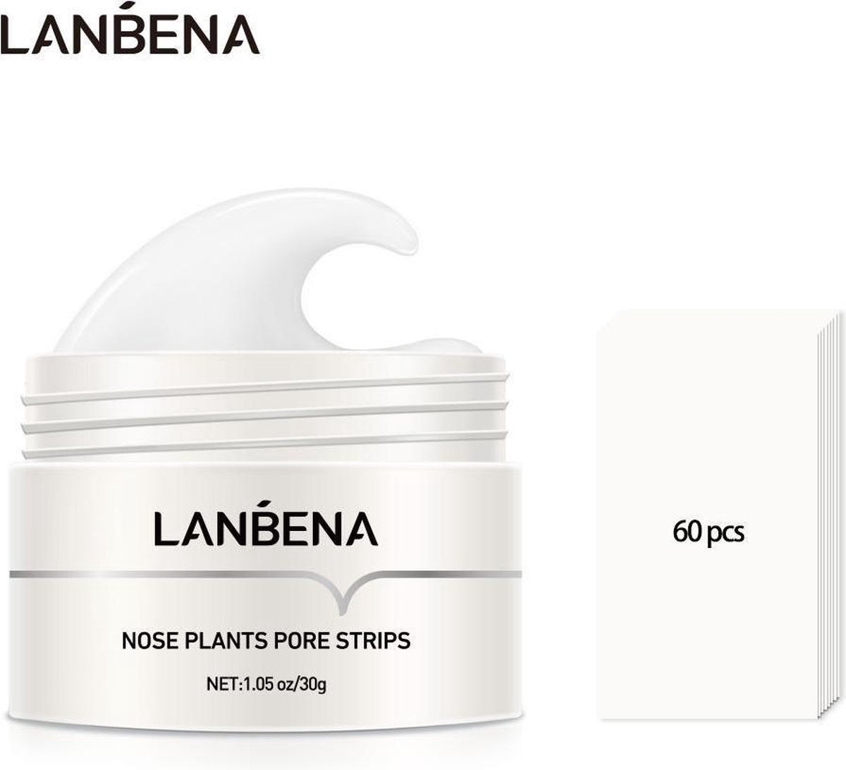 Lanbena strips - Blackhead - anti mee-eters - grove poriën - mee-eters ...