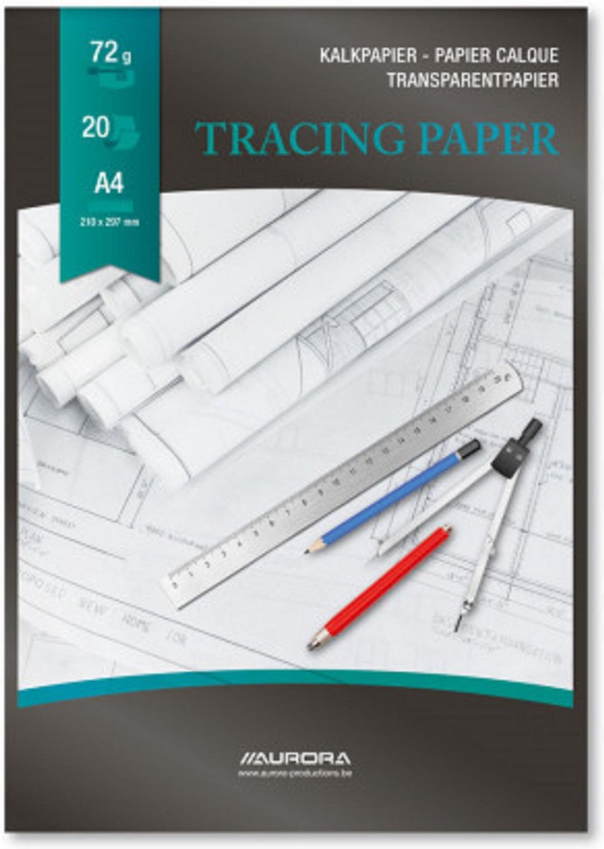 Kalkpapier - Transparantpapier - Aurora - 2 x 20 vellen - A4 - 72 gram ...