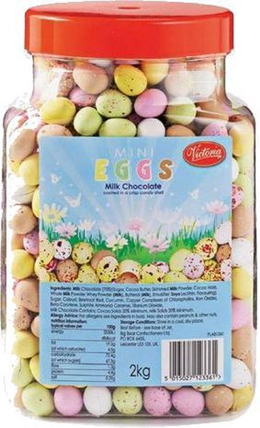 Victoria Mini Dragee Eitjes Melkchocolade 2kg 6999