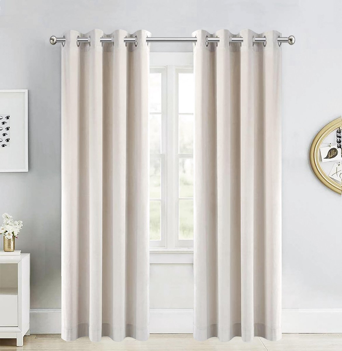 Gordijnen gebroken Wit Velvet Kant en klaar 140x240cm - Kant en klare ...