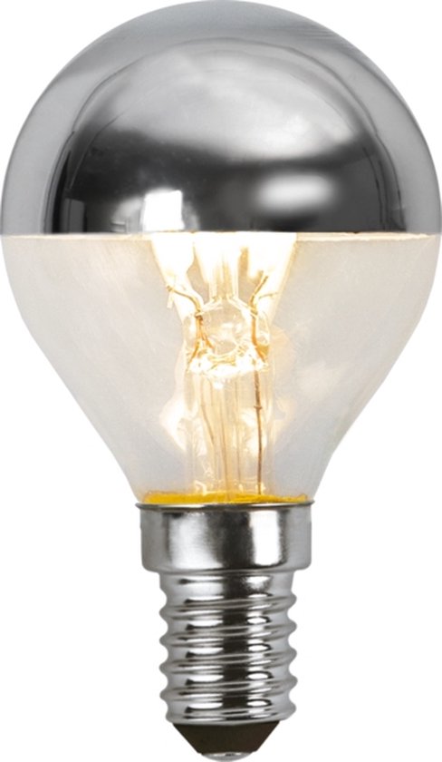 LED Kogellamp - Zilver Top Coated - E14 - 3.5W - Extra Warm Wit 2700K ...