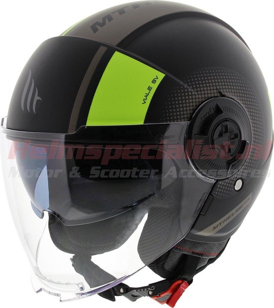 MT Jethelm Viale SV Phantom mat zwart geel XL motorhelm scooterhelm ...