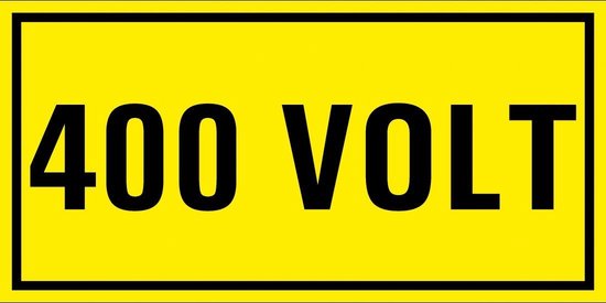 400 volt sticker 100 x 50 mm | bol