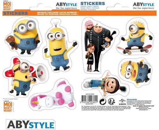 MINIONS - STICKERS -16x11cm/ 2 planches - Minions X5 | bol