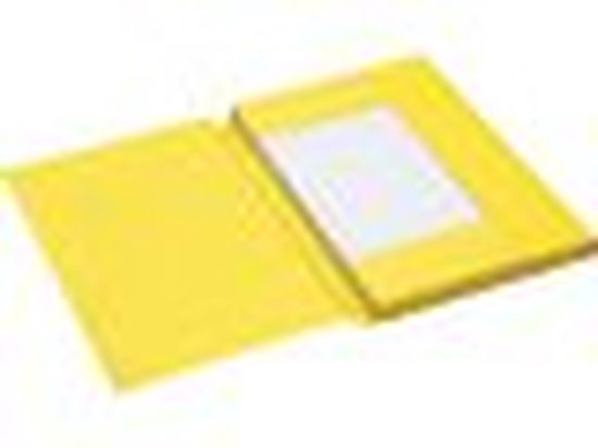 Dossiermap Secolor folio 3 kleppen 225gr geel | 25 stuks | 25 stuks ...