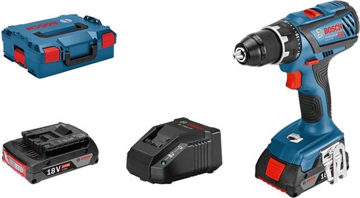 Bosch GSR 18V-28 18V Li-Ion accu boor-/schroefmachine set (2x 2.0Ah accu) in L-Boxx | bol.com