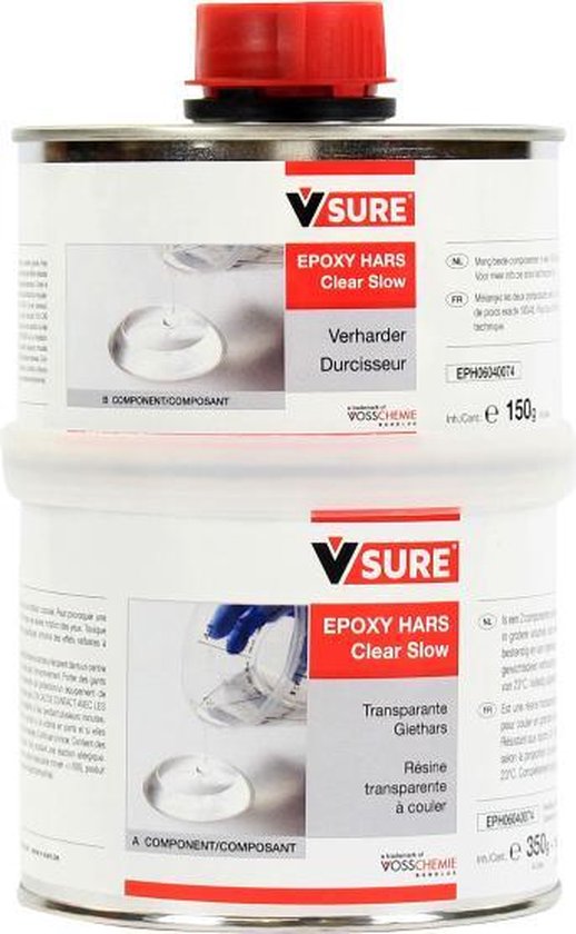V-Sure Epoxy Hars Clear Slow Set 500g | bol