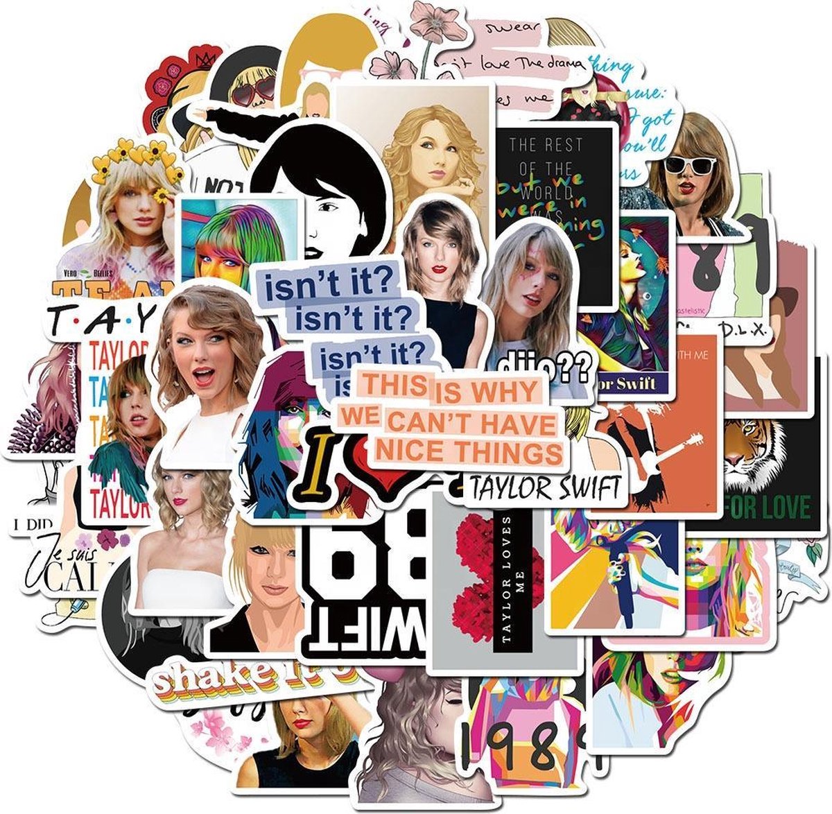 Taylor Swift stickers - 50 stuks - Taylor Swift - Taylor Swift fearless ...