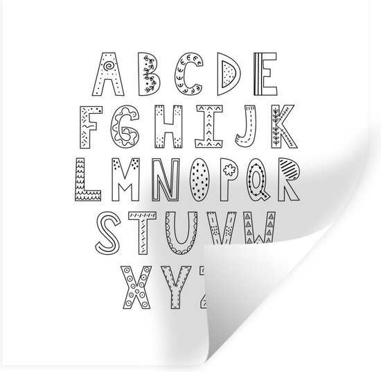 Muursticker Alfabet illustratie - Illustratie alfabet met versierde ...