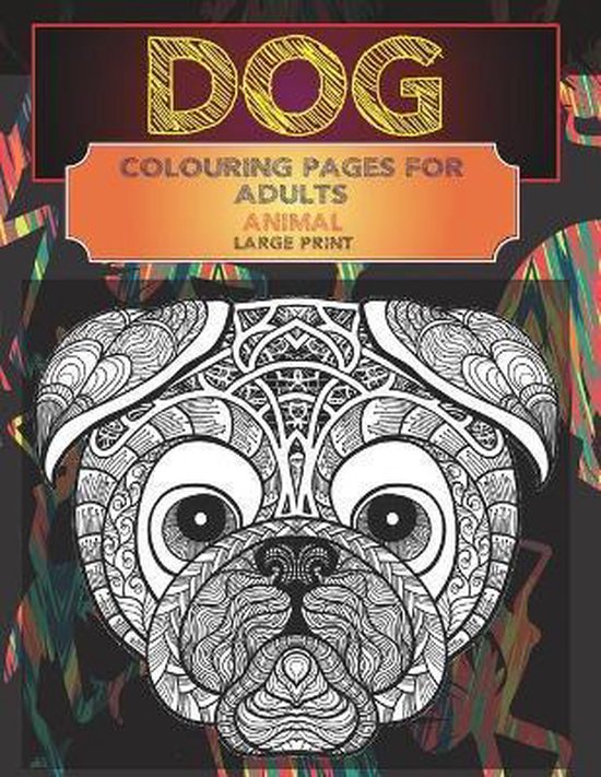 Animal Colouring Pages For Adults Large Print Dog Amelia Booker animal-colouring-pages-for-adults-large-print-dog-amelia-booker