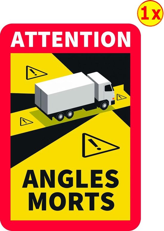 Dode hoek sticker voor Frankrijk tbv vrachtwagen | Angles Morts sticker ...