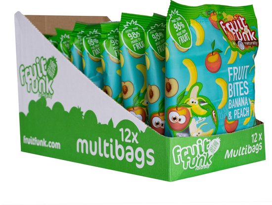 Fruitfunk Uitdeelzak Banaan Perzik (12 uitdeelzakken met 10 kleine ...