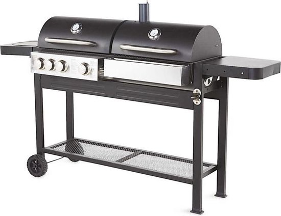 BBQ Master DUO Barbecue Houtskool én Gas! - Grilloppervlak (LxB) 105 x ...