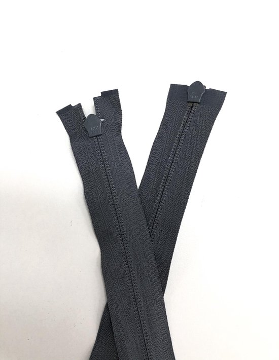 YKK rits, Dubbel Deelbaar spiraal rits 75 cm Donkergrijs | bol