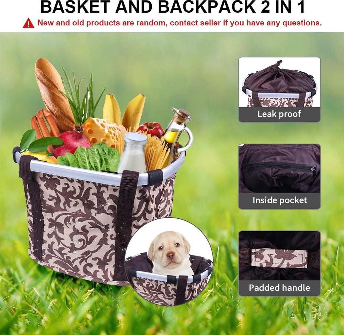 Hondenfietsmand Premium® - Boodschappentas - Hondenmand Fiets - Fietsmand Hond Voorop... | bol.com