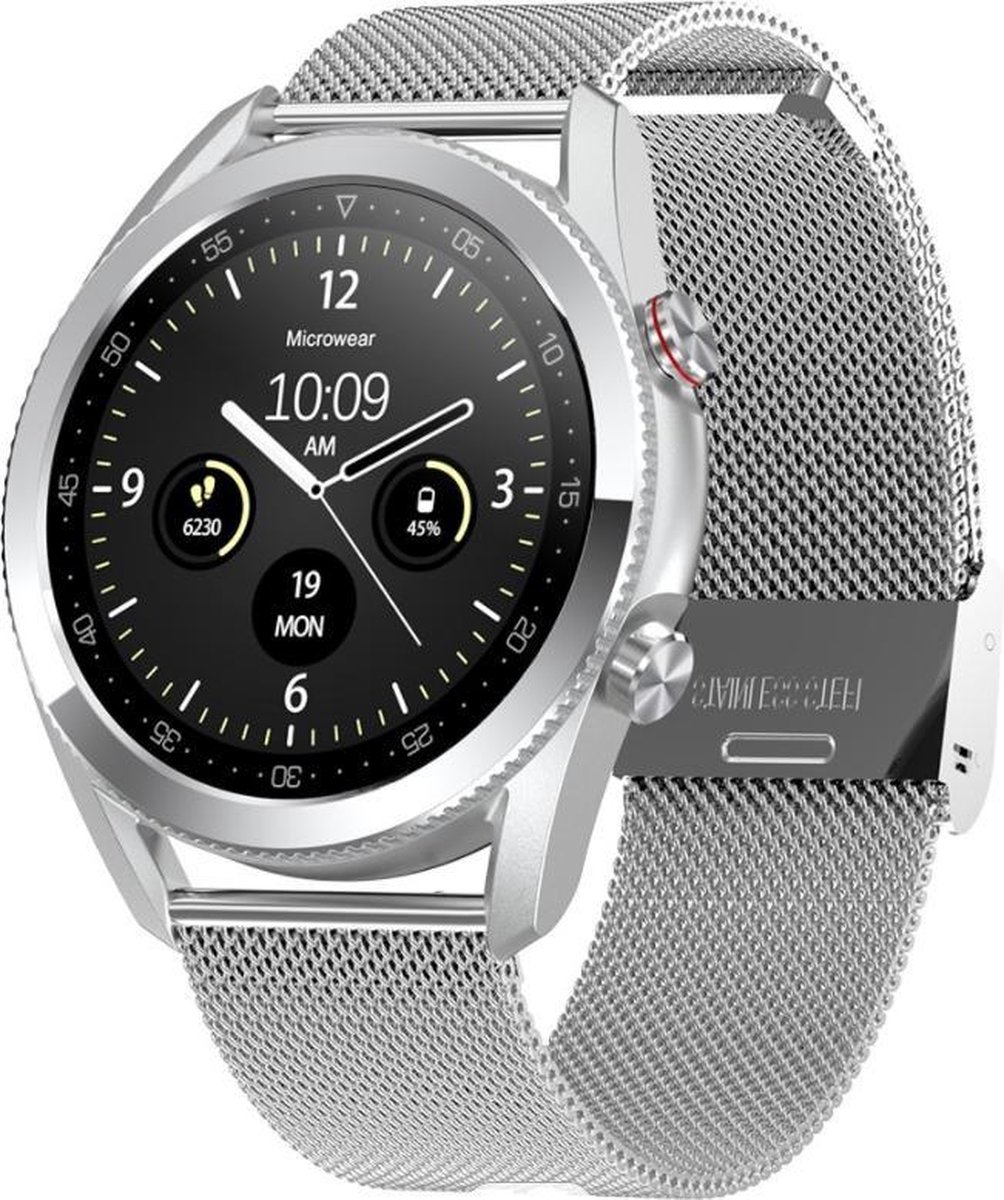 Smartwatch Rankos L19 sporthorloge -Belfunctie -Sport Zilver Staal ...