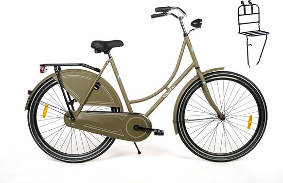 Wheelerz omafiets groen met voordrager | bol