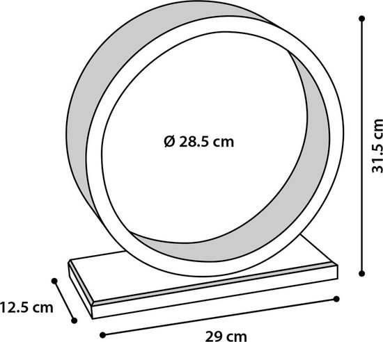 Knaagdier Looprad Danco Hout Zalm- Bruin - 15 x 9 x 17 cm | bol.com