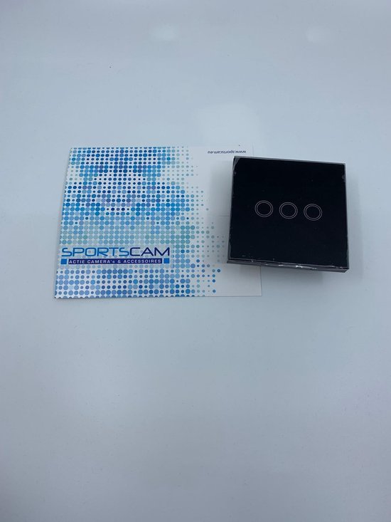 Touch lichtknop 3 voudig zwart | bol.com