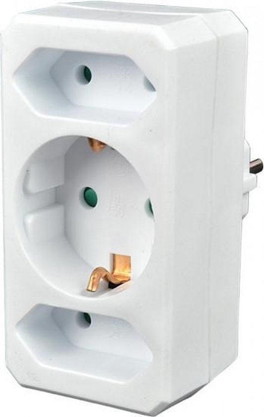 Verloopstekker 3-voudig 1x16A 2x2,5A | bol.com