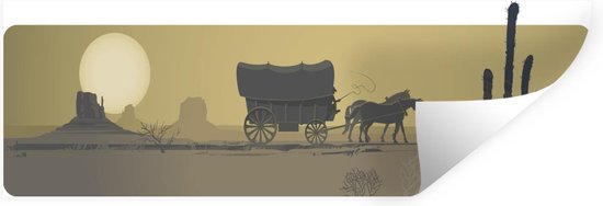 Sticker Muursticker Illustration de Monument Valley - illustration d'un ...