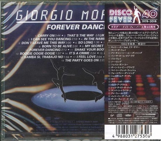 Forever Dancing, Giorgio Moroder | CD (album) | Muziek | bol