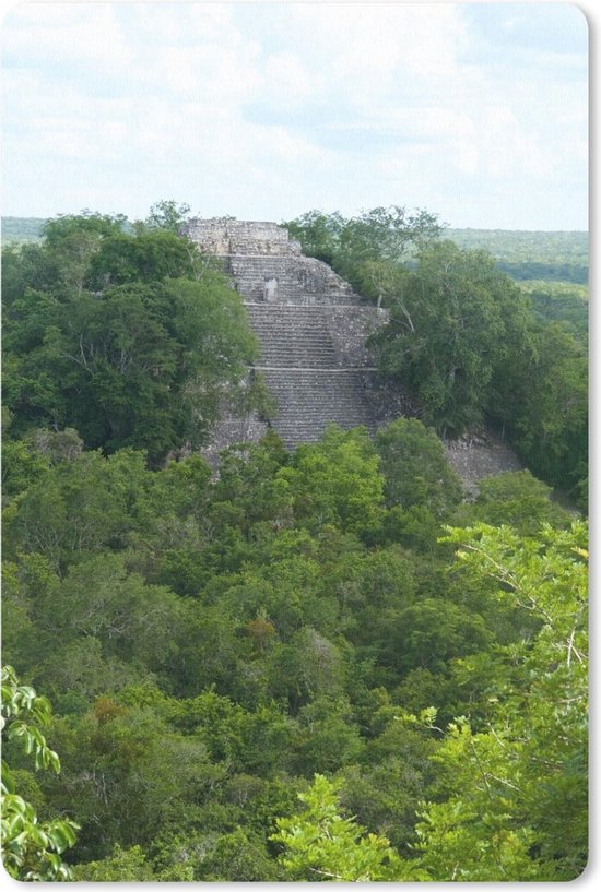Muismat Calakmul - Ruïnes van Tempel in de bossen van Calakmul in ...