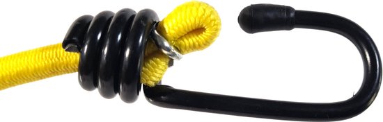 JUMBO snelbinder met haken set 4 stuks, geel, 45 cm lang, 8 mm | bol