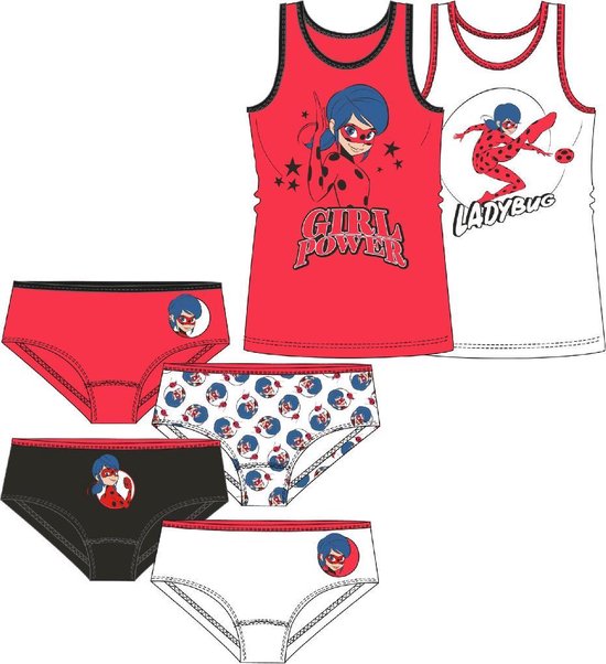 Miraculous Ladybug ondergoed 6-delige set - 4x onderbroek + 2x hemd ...