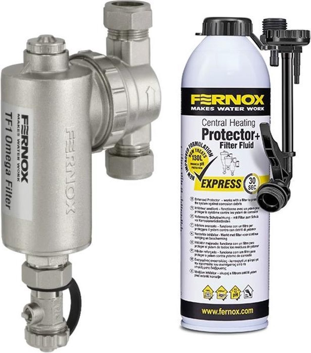Fernox vuilfilter TF1 omega 4/4 + Fluid en protector express 400 ml ...
