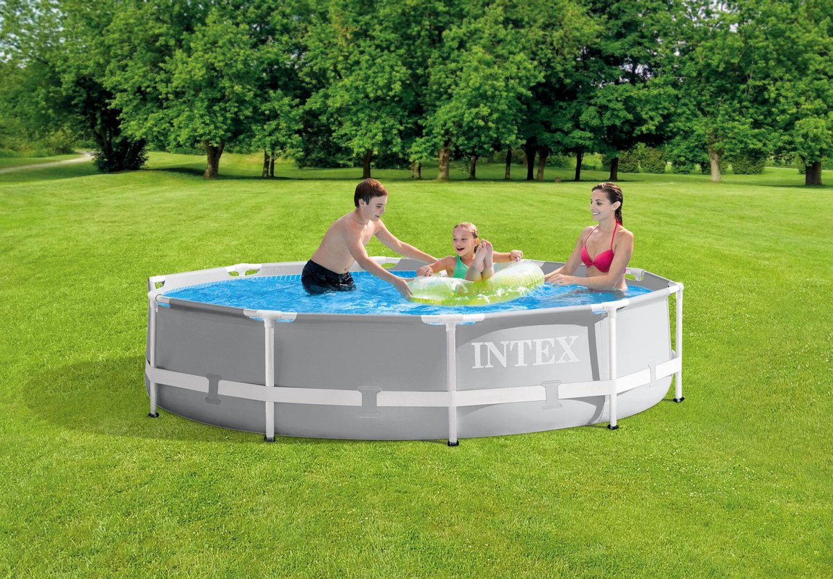 Piscine ronde Intex Frame Prism 305 x 76 cm - 4485L - Avec pompe, tapis ...
