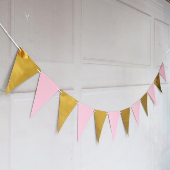 Roze-Goud Slingers, 12 stuks, 3 meter, Verjaardag, Feest, Party ...