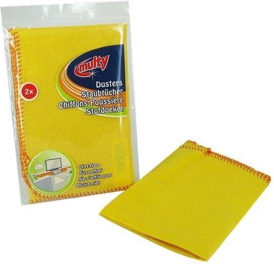 Multy stofdoeken geel 40x40cm 2 stuks | bol.com