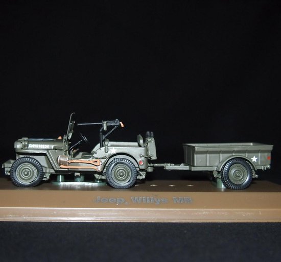 Jeep Willys MB (Legervoertuig) 1/43 Atlas - Modelauto - Schaalmodel - Model auto -... | bol
