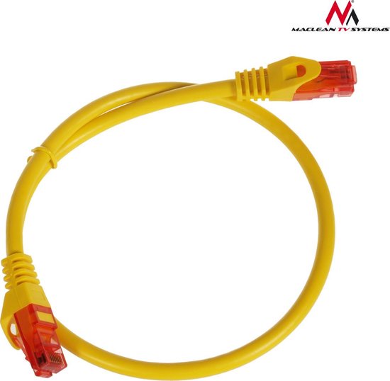 Net lan lancab netwerk ethernet RJ45 utp CAT6 0,5m Maclean MCTV-300 Y ...