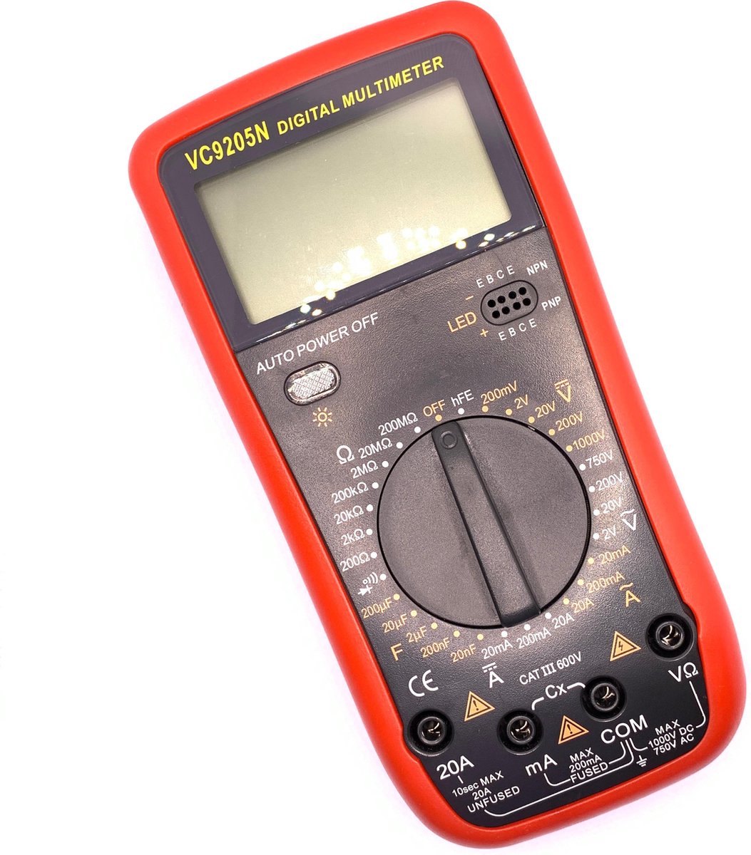 Multimeter - Spanningsmeter - Digitale Multimeter - Diodetest ...