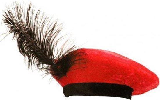 Pietenmuts rood | Rode baret piet met zwarte band | Leuke pieten muts ...
