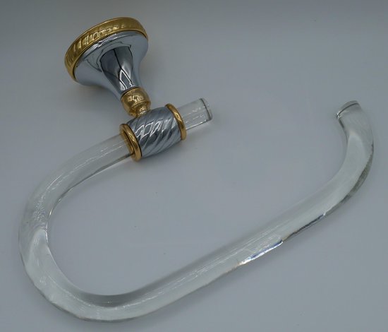 Salgar handdoekenrek ophang ring Merida - chroom/goud - 8085-3 | bol