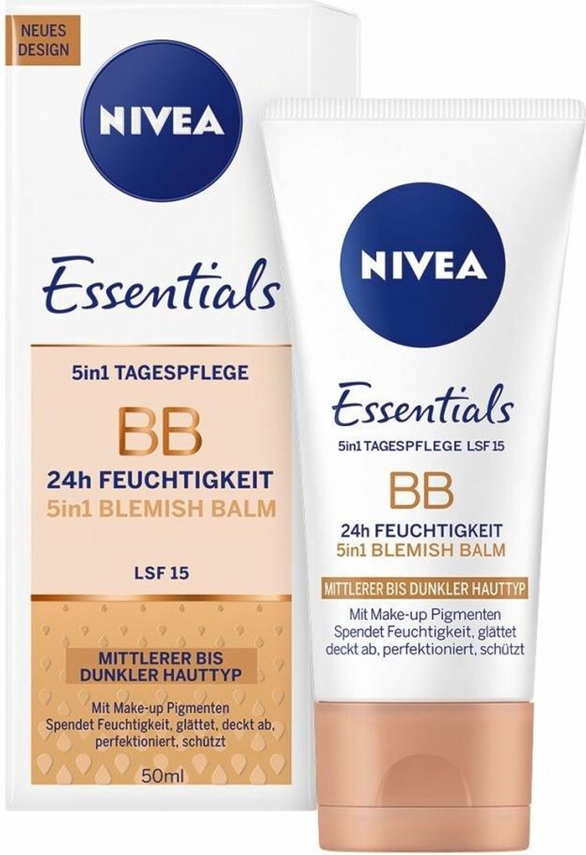 NIVEA Essentials BB Cream Medium SPF 15 - 50 ml - Dagcrème | bol.com