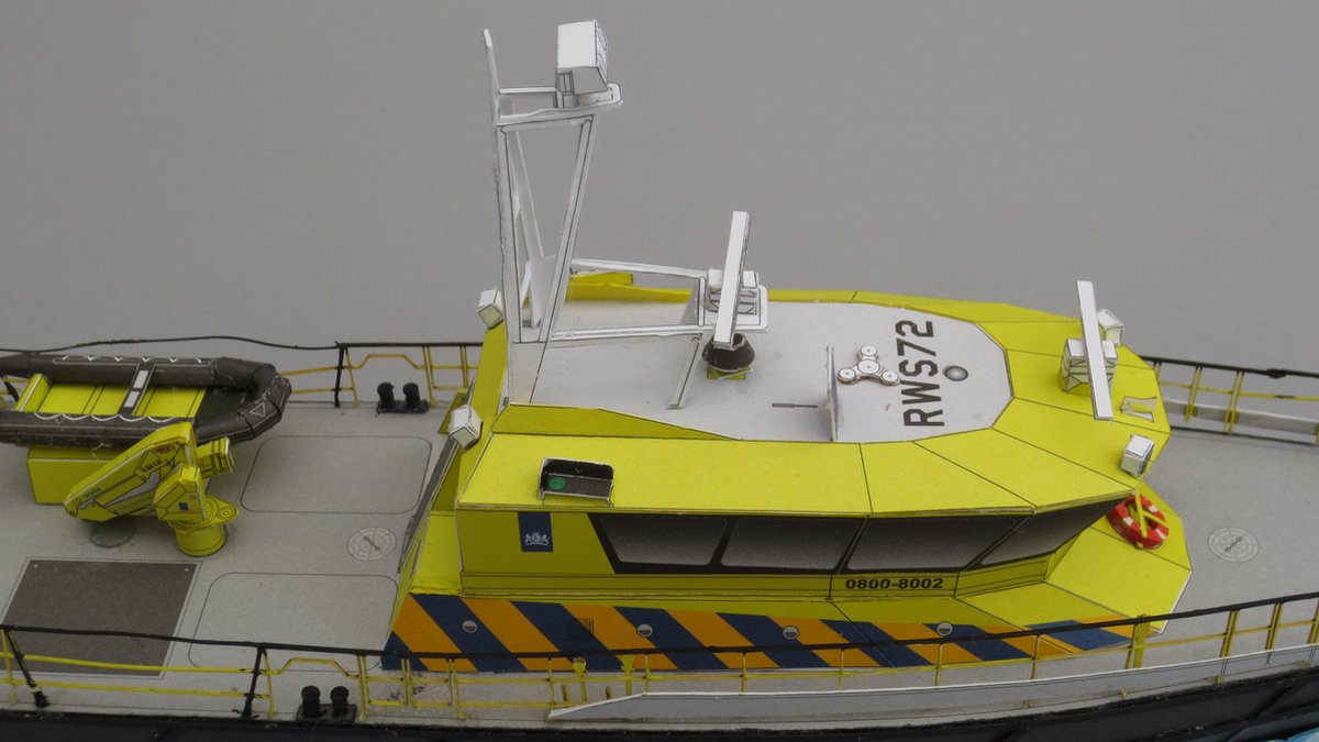 RWS 72, bouwplaat, patrouillevaartuig Rijkswaterstaat, schaal 1/87 | bol