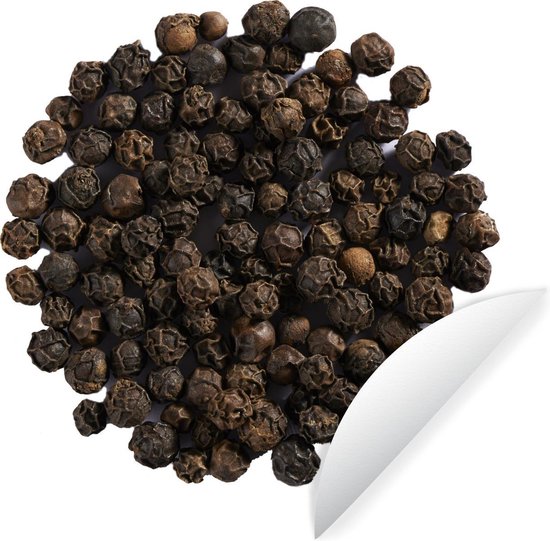 Rond de grains de poivre noir sur fond blanc Sticker mural cercle ...