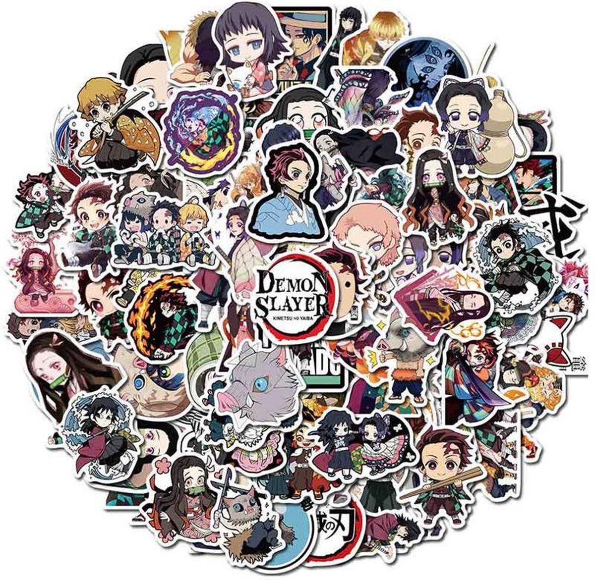 Demon Slayer sticker mix - 100 verschillende manga afbeeldingen - voor ...