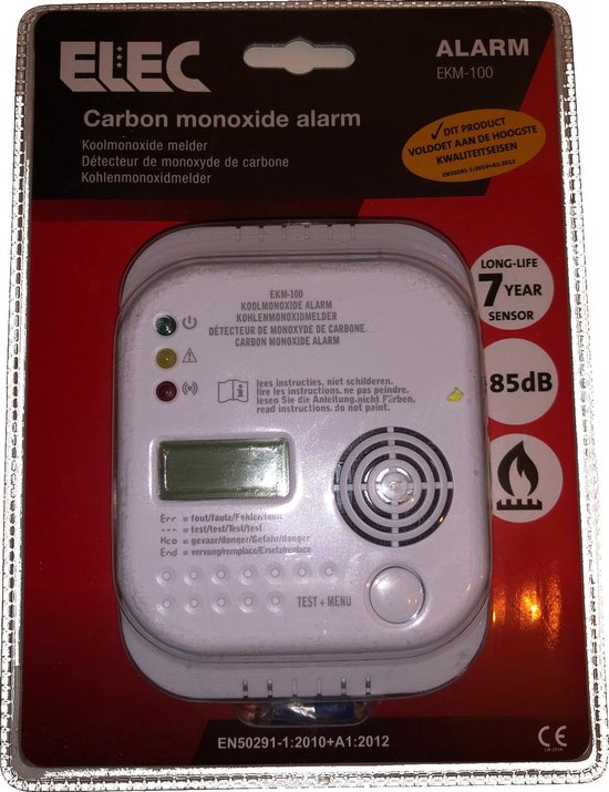 ELEC - Koolmonoxide Melder - Carbon Monoxide Alarm | bol
