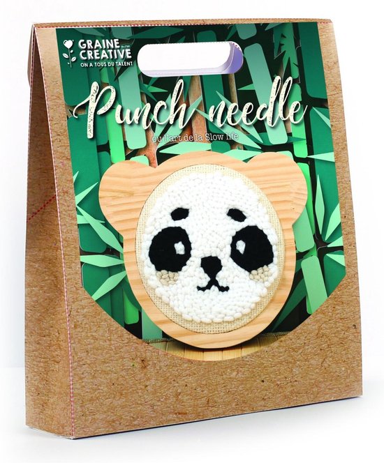 DIY- Kit Punch Needle Set - panda, D: 15 cm | bol.com