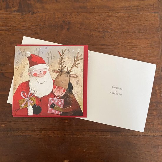 Alex Clark Kerstkaarten Santa and Rudolph | bol