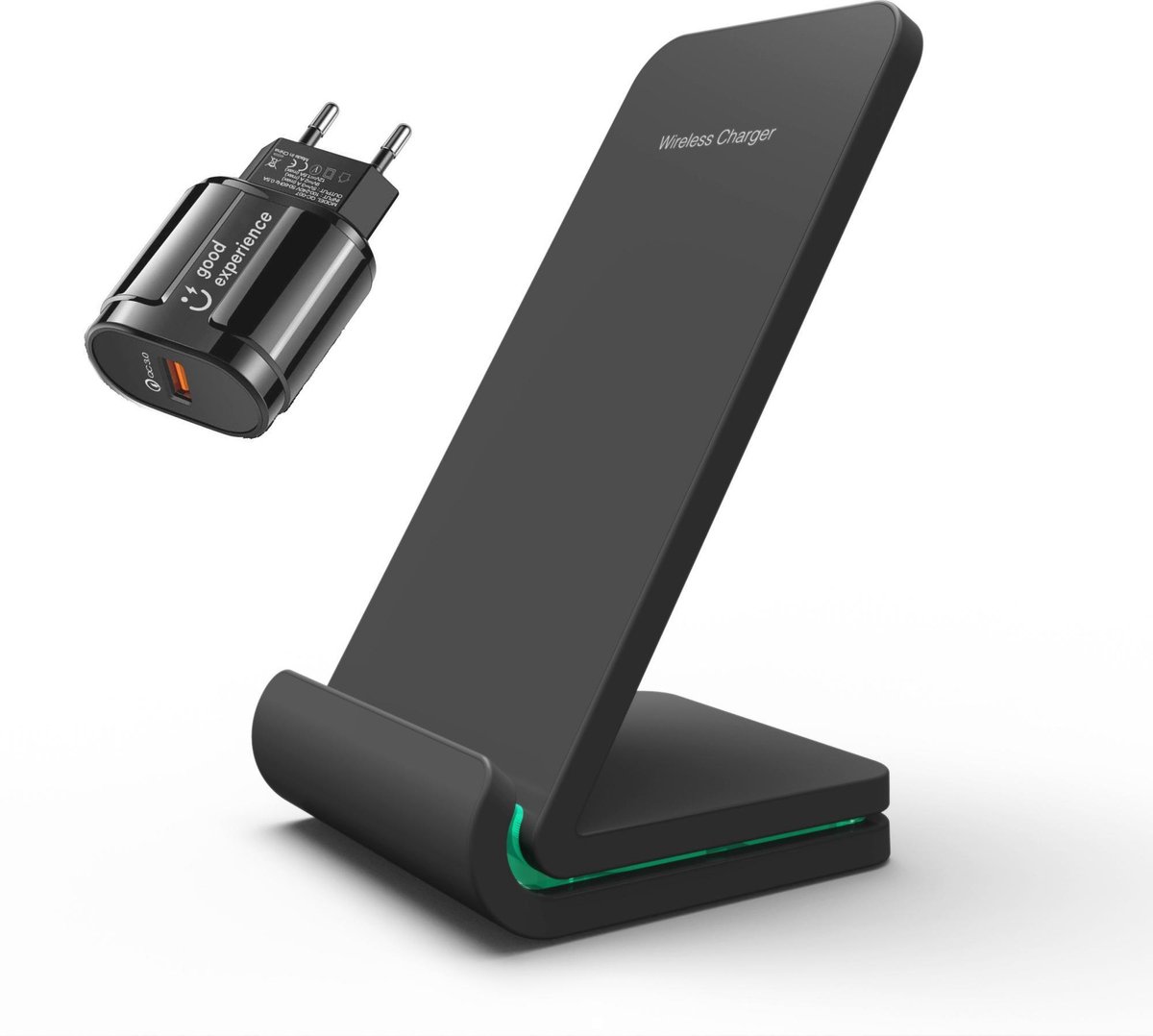 Qi Draadloze Oplader + 18W Adapter - 15W - Oplader iPhone - 11 / X / XS ...