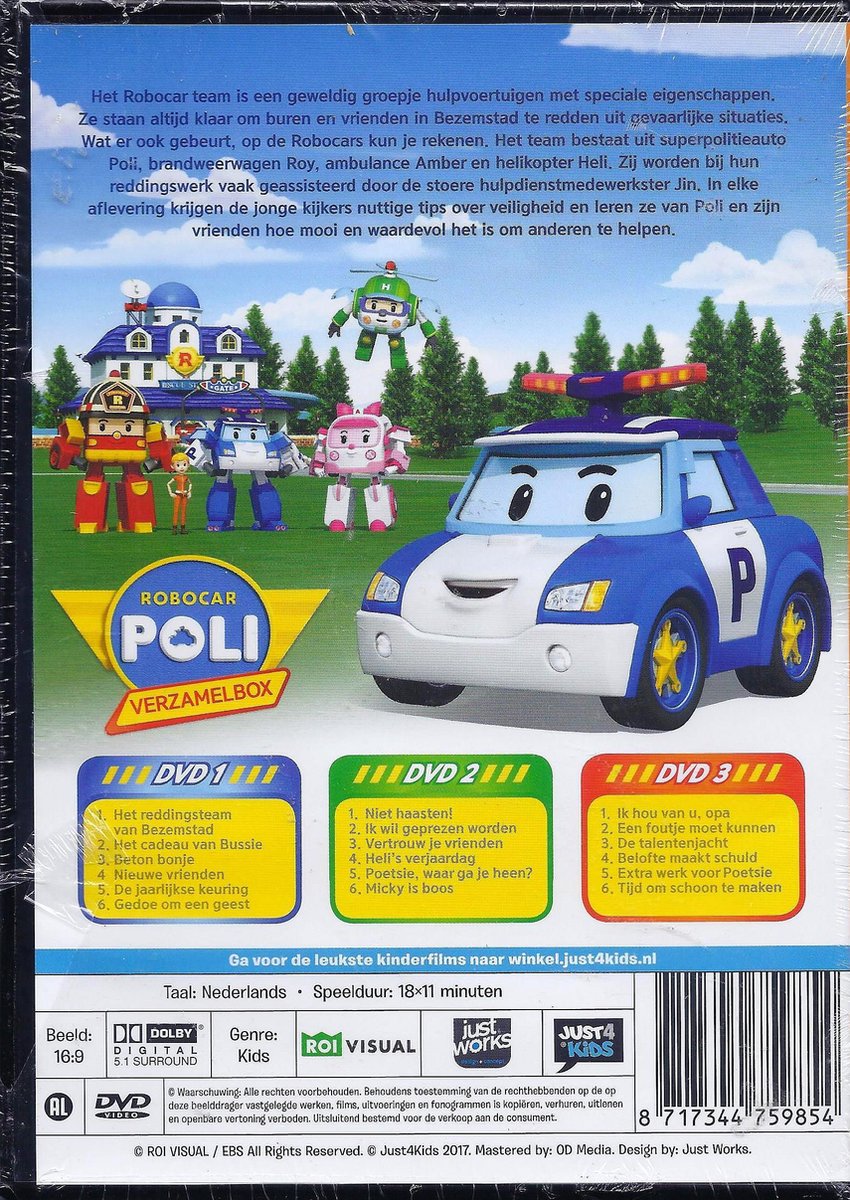 bol.com | Robocar Poli Box - Deel 1 t/m 3 (Dvd) | Dvd's