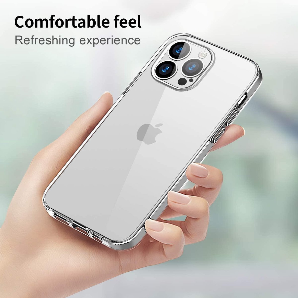 iPhone 12 PRO MAX back cover - transparant siliconen hoesje - 2X ...