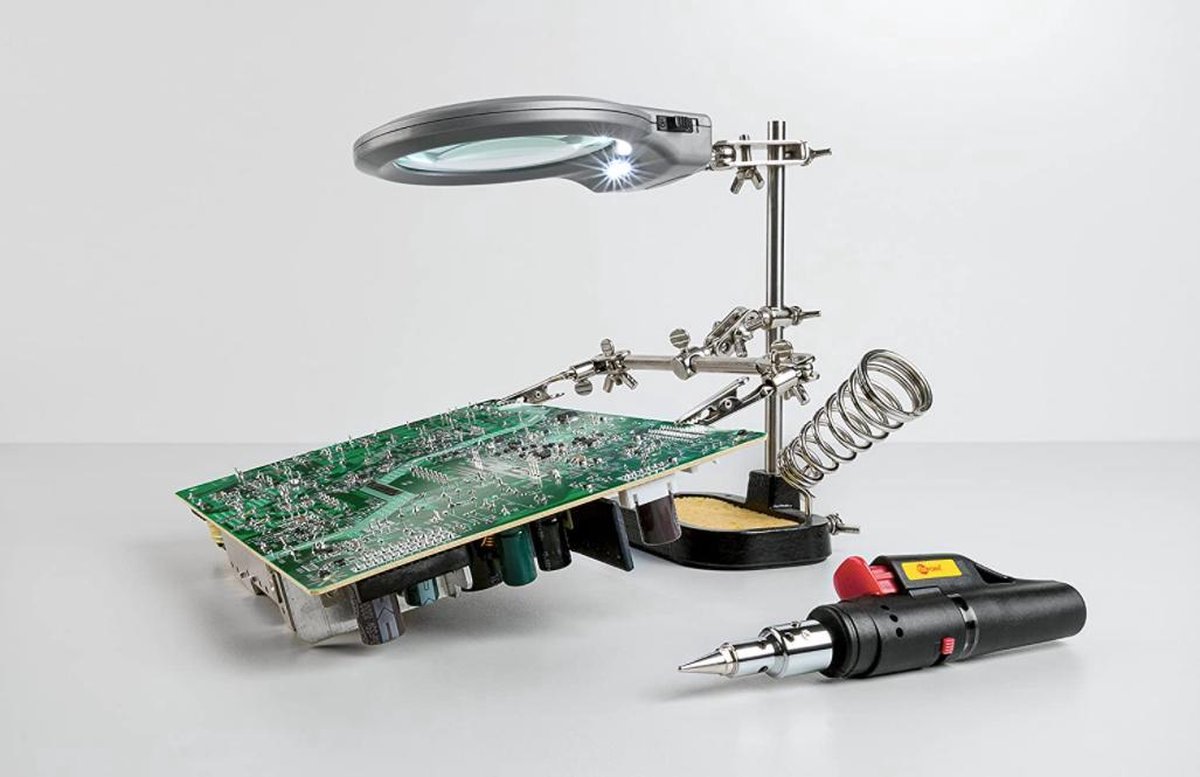 Flexibele Derde Hand Modelbouw Soldeerhulp Vergrootglas Led Verlichting ...