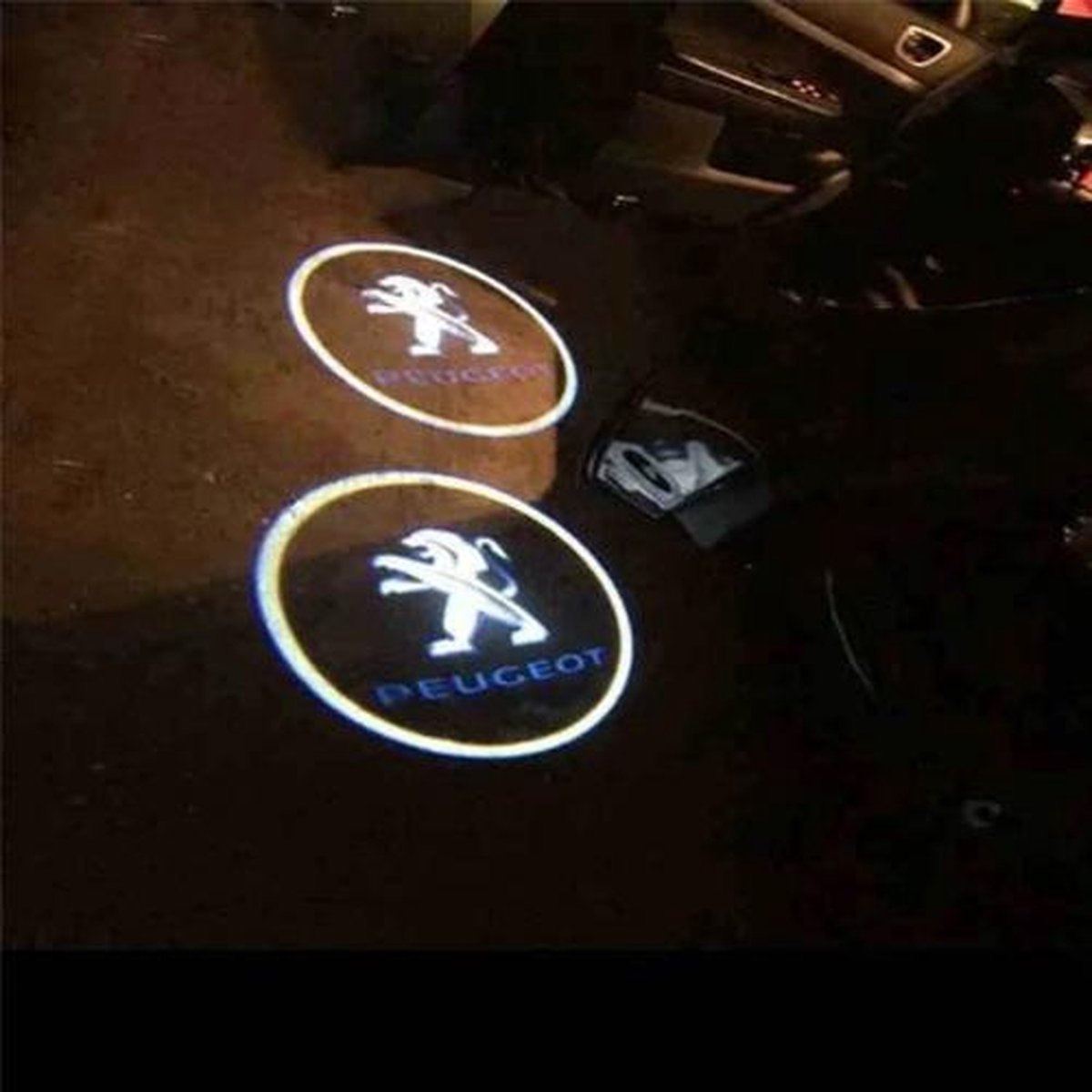 Auto Logo Projector Peugeot - Draadloos - 2 stuks | bol.com